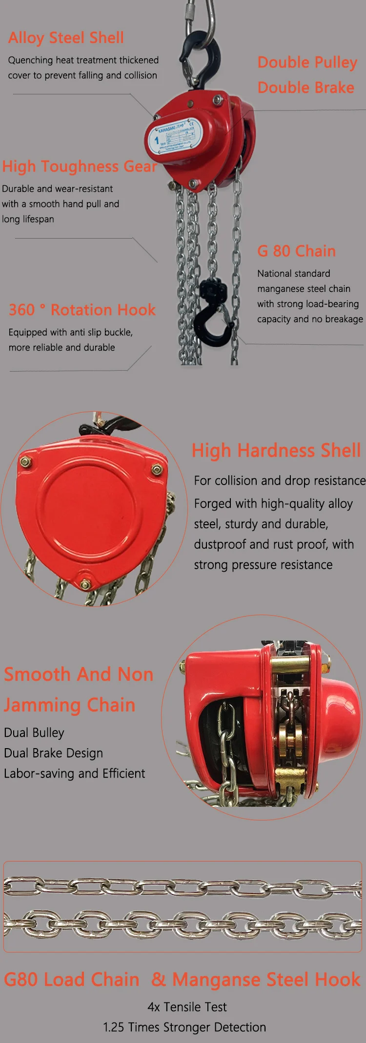 1 Ton APOLLO Chain Block - Manual Operated Lifting Hoist
