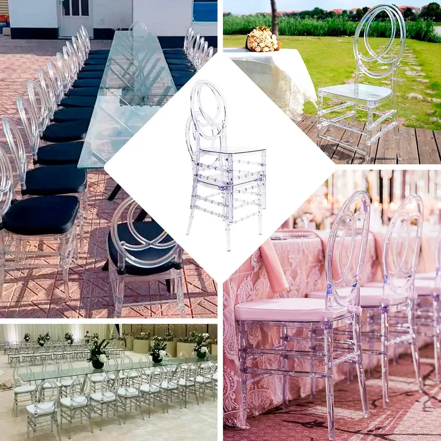 Hotel Luxury Stackable Wedding Event Transparent Chairs