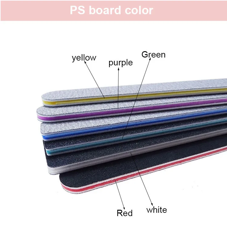 Factory Customized Logo Nail Files 100/180 Zebra Nail File Rectangle ...