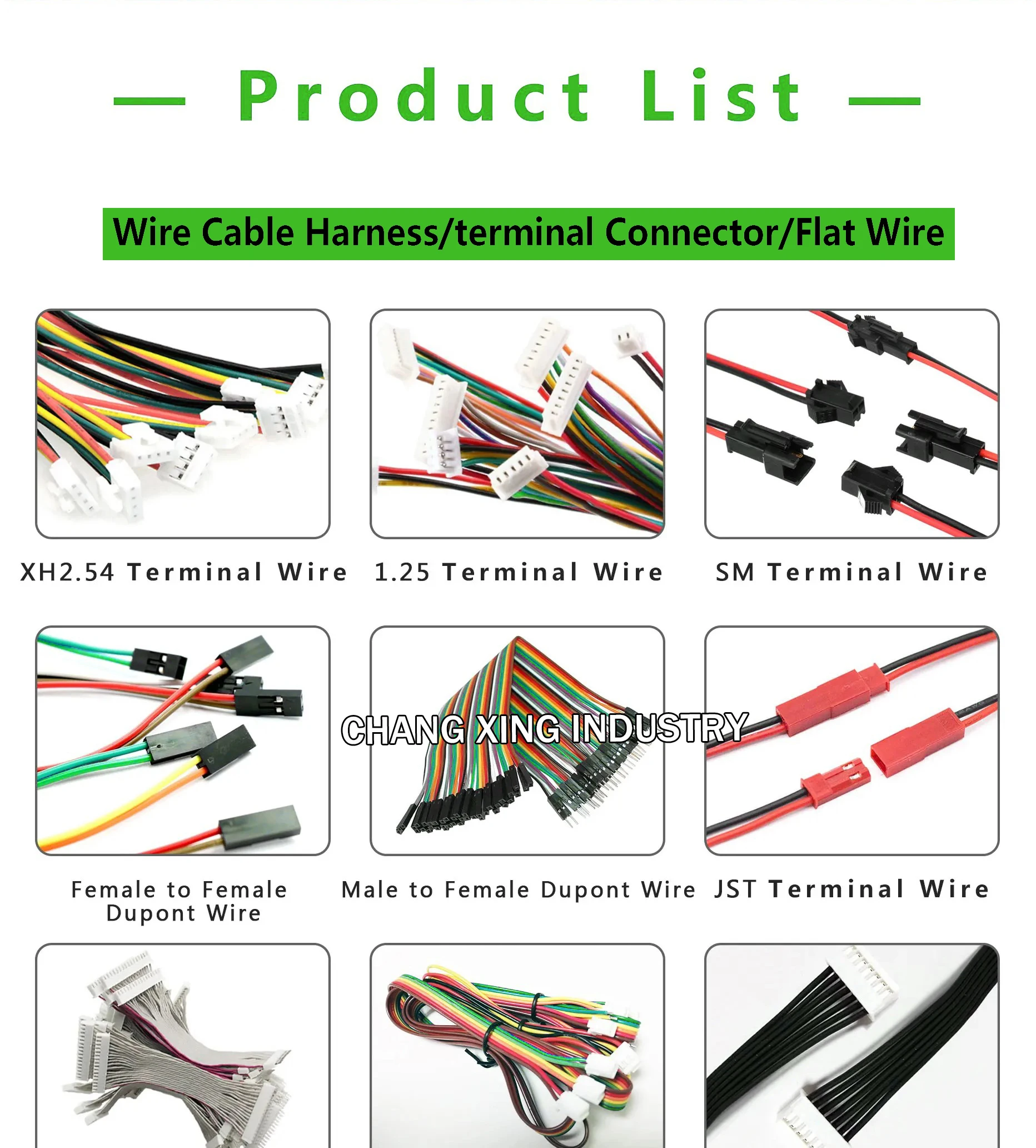 1.0mm 1.25mm 1.5mm 2.0mm 2.54mm Pitch 2p-12 Pin Connector Electric Wire & Female Plug Jst Sh Zh ...