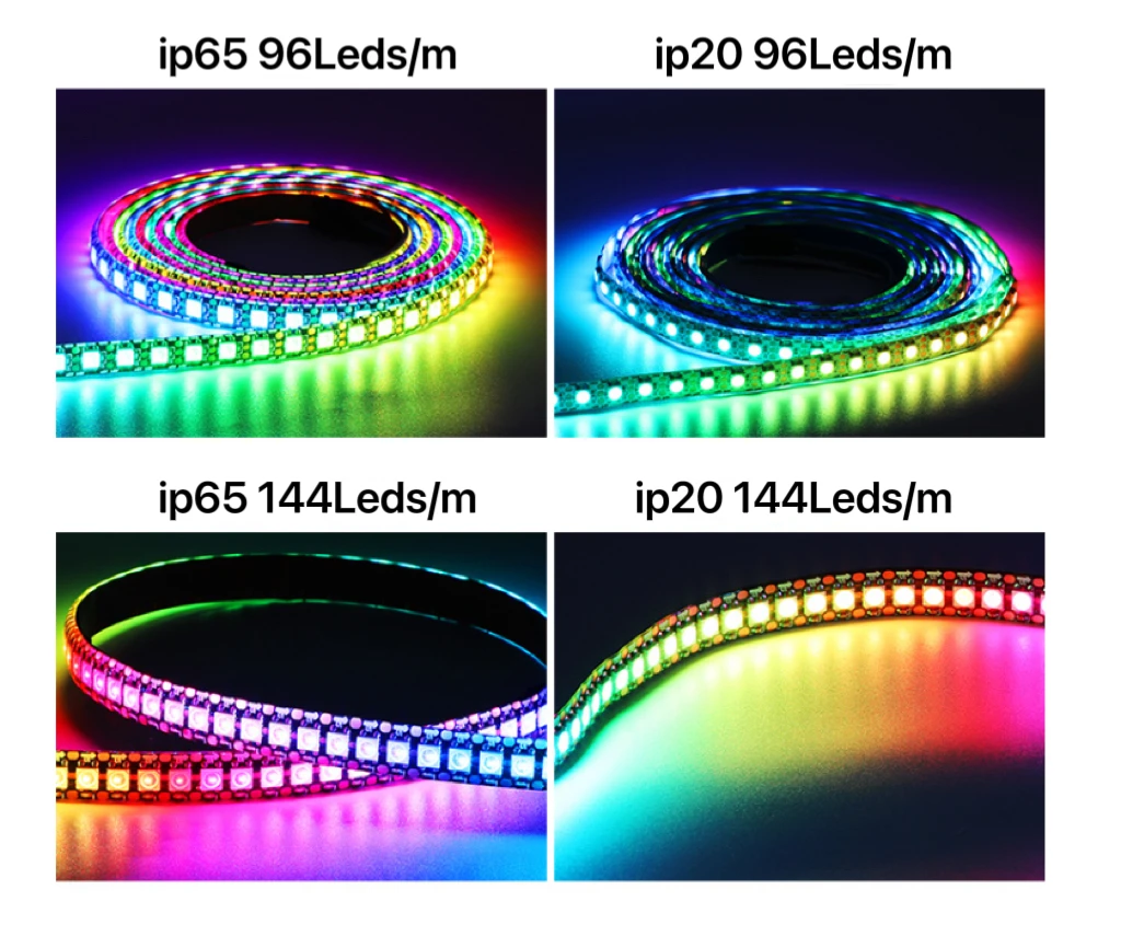 Programmable Dc5v Ws2812 Individually Addressable 5050 Rgb Led Strip ...