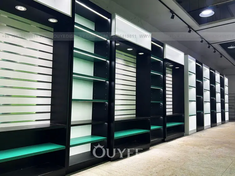 Customized Glass LED Dispensary Furniture for Smoke Shops