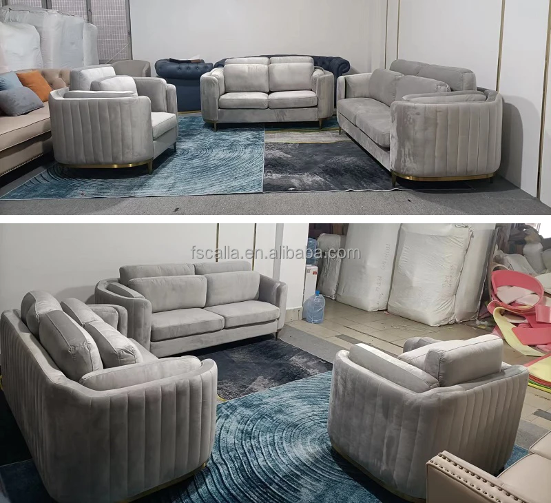 Luxury Velvet Sofa Set - Modern Living Room Essentials
