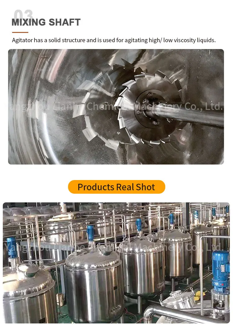 100l-500l Stainless Steel Liquid Mixing Tank With Agitator Electric ...