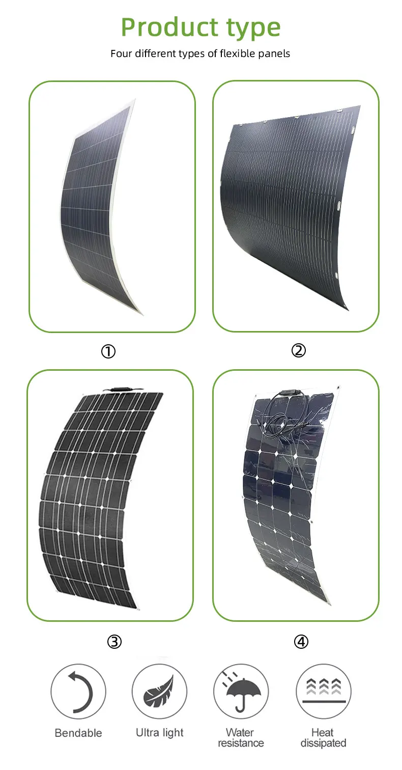 Fullsun OEM Solar Flexible Panels High Efficiency Solar Panels Roof ...