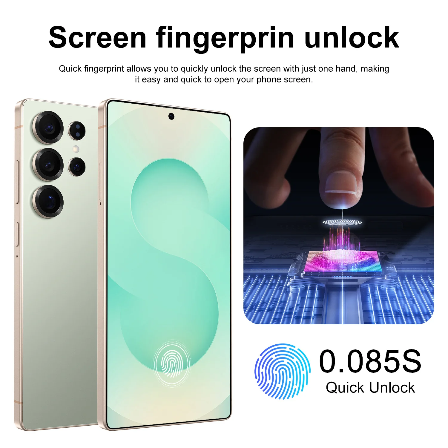 2025 New Logo S25 Ultra Phone 7 Inch 12GB+512GB 4G 5G Smartphones with ...