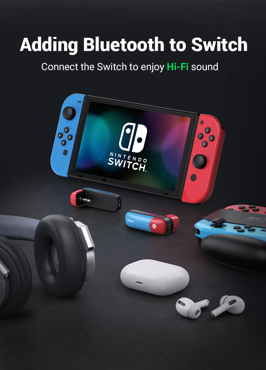 Ugreen Switch Bluetooth 5.0 Audio 3.5mm Transmitter Adapter For ...