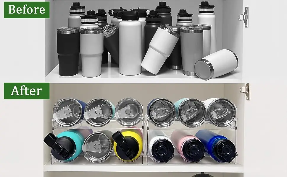 Water Bottle Holder for Kitchen - Stackable & Sustainable