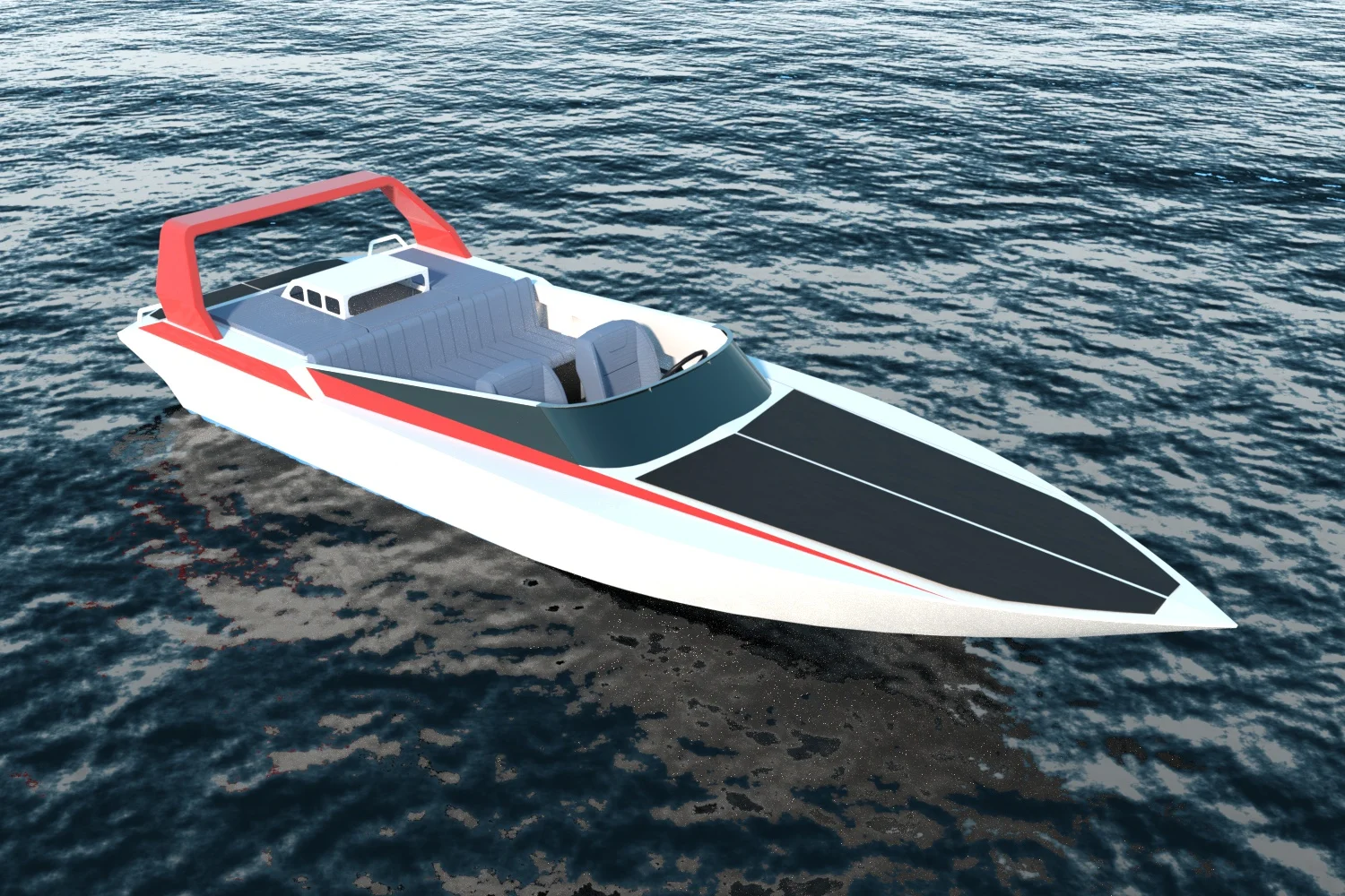 21FT Aluminum Mini Jet High Speed Boat V-Hull for Sale