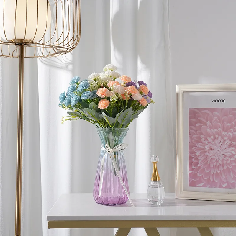 Artificial Carnations With Stem Artificial Marigold Flower Blossom Silk ...