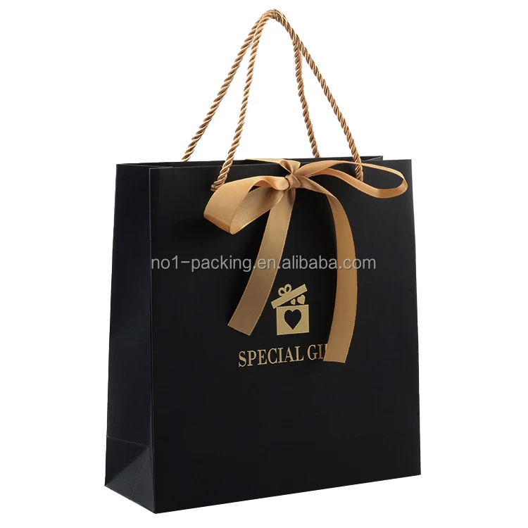 Custom Printed Paper Bags Cardboard Luxury White Kraft Paper Gift Bag ...