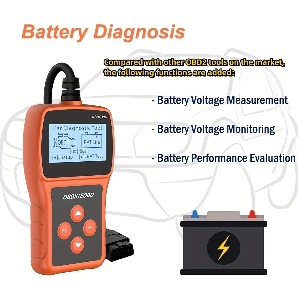 OBD Diagnostic Tool Battery Detection Car Reading Card Car Fault ...