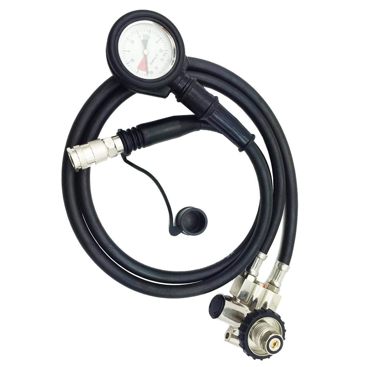 SCBA Brass High Pressure Regulator Assembly with Y Connector&Gauge ...