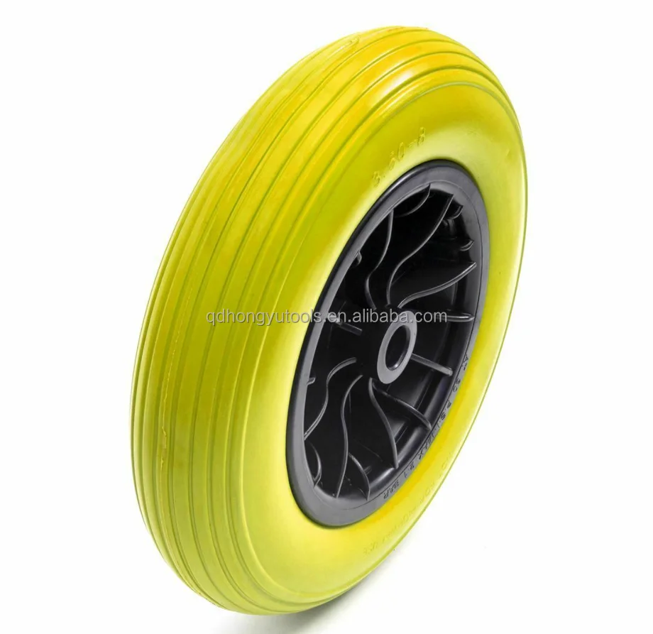 15inch Wheelbarrow Wheel - Durable PU Foam with Steel Rim