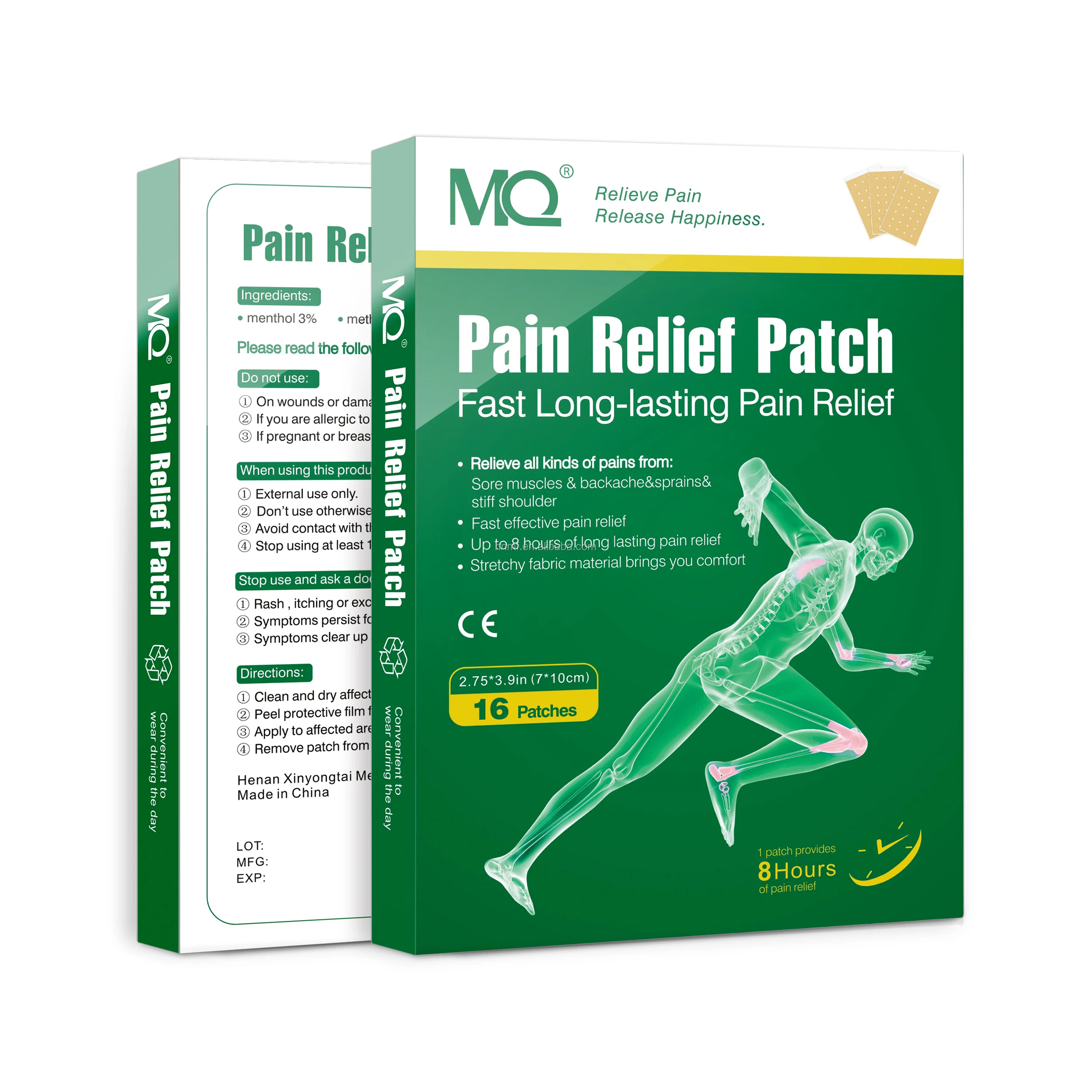 Mq Fast Relieving Adhesive Medical Plasters Back Pain Relief Patch ...