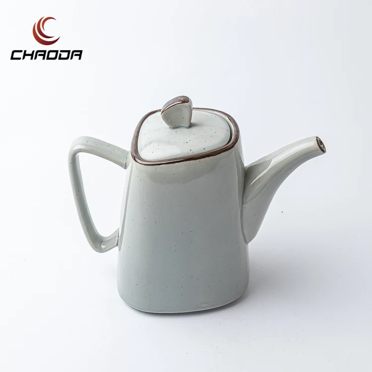 Light Grey Color Glazed Ceramic Coffee Tea Pot Good Quality Porcelain ...
