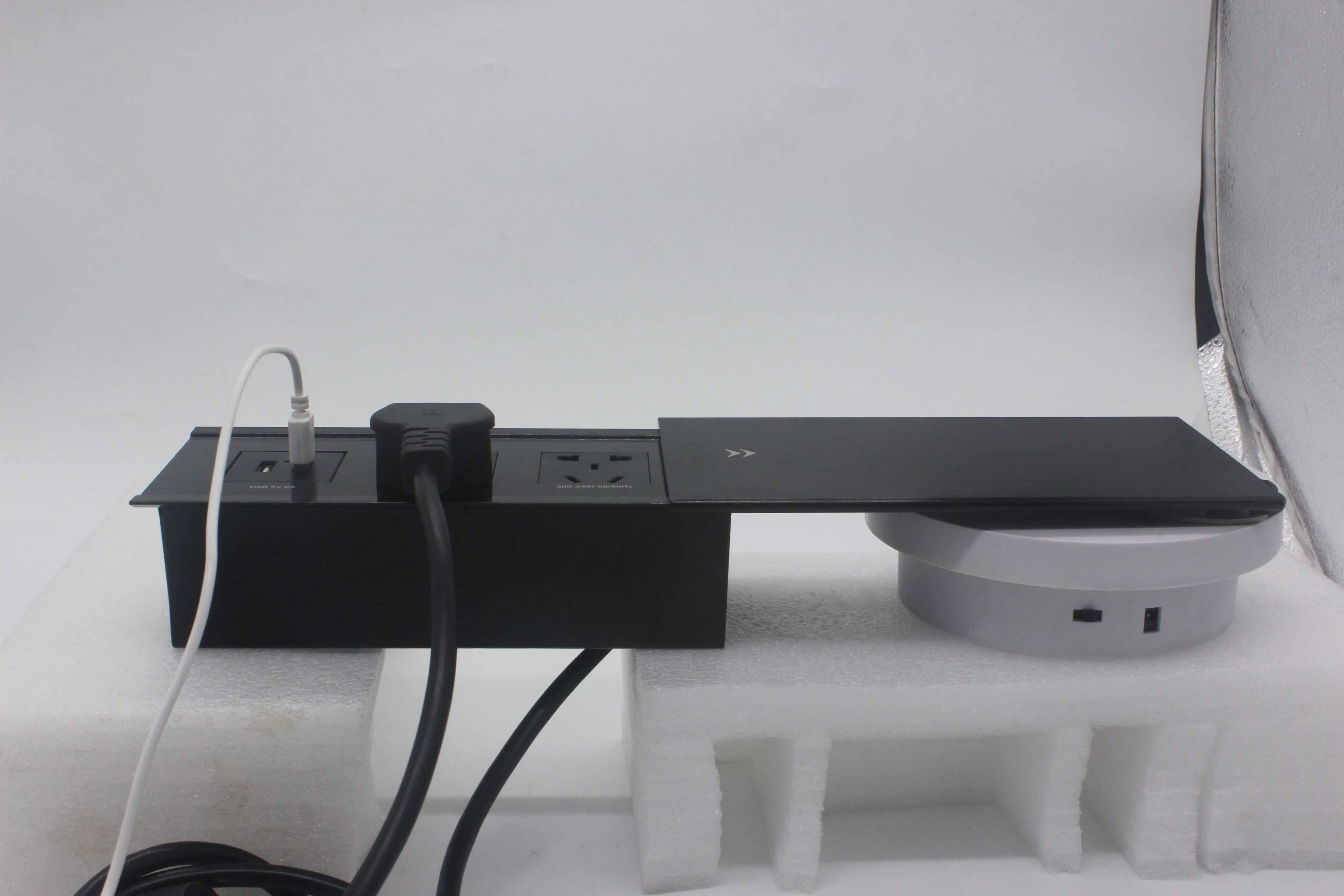 Hot Selling Aluminum Sliding Desktop Mounted Socket Box Furniture ...