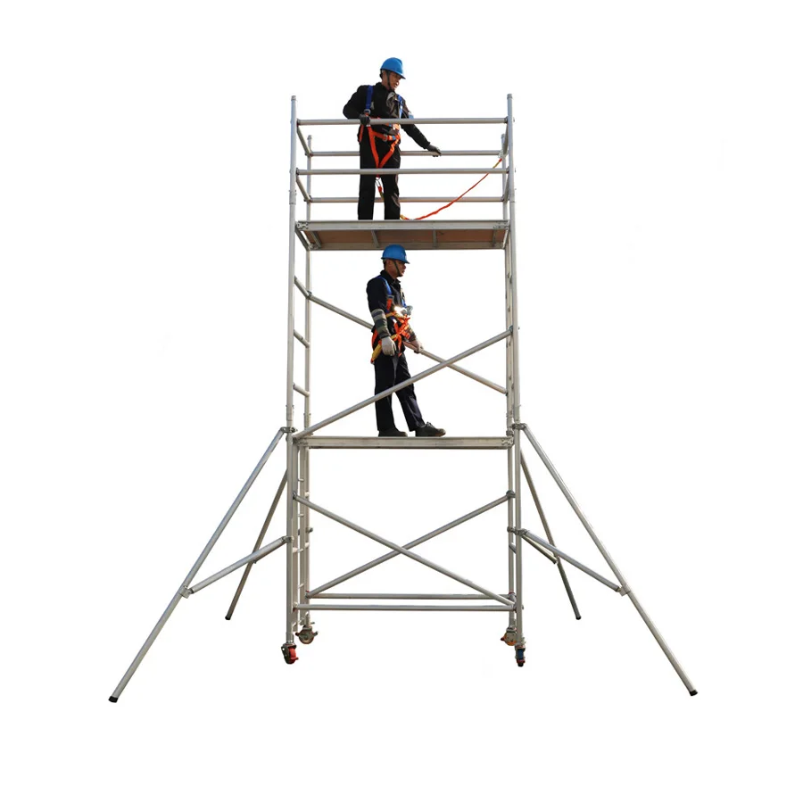 Aluminum Mobile Scaffolding 6 Meter Double Width Euro Scaffold Platform ...