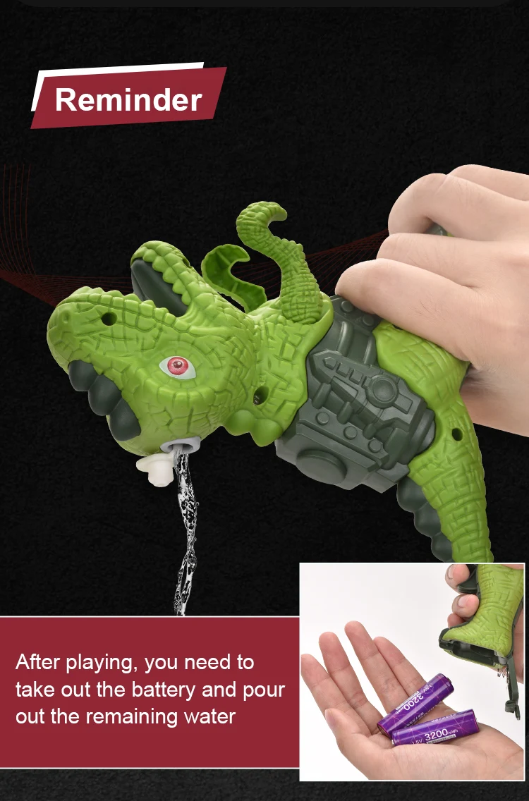 Plastic Electric Sound Light Spray Smoke Dinosaur Boy Gun Toys Kids ...