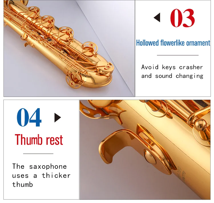 Hot Selling TAISHAN TSBS-680 Baritone Saxophone Yellow Brass Lacquer ...
