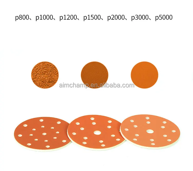 High Quality PU Foam 3/5/6/8 Inch Velour P800-P5000 Grits Sanding ...