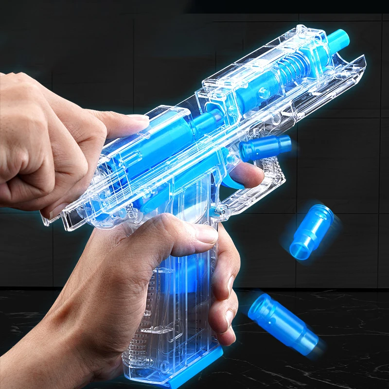 Steam Foam Dart Blaster Bullet Gun Toys Luminous Transparent Pistol ...