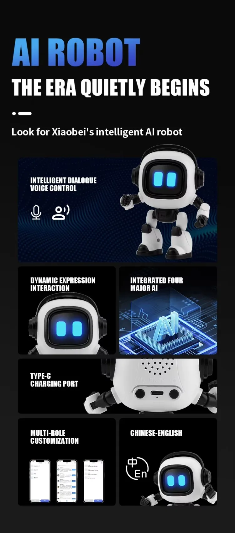 Talking Singing Emo Toy Robot Pet with Voice Recognition, Educational ...