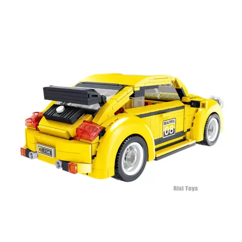 Zhe Gao 01046 New Yellow Beetle Car Model Assembled For Boys And Girls ...
