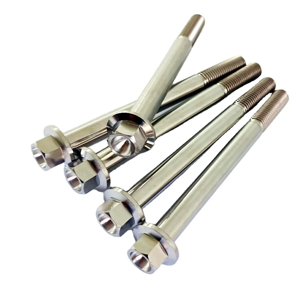 M6 M8 Titanium Flange Hex Bolt Motorcycle Racing Bolts with Factory ...