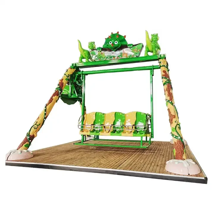 Outdoor Amusement Park 12 Seats Dinosaur Happy Swing Rides Swing ...