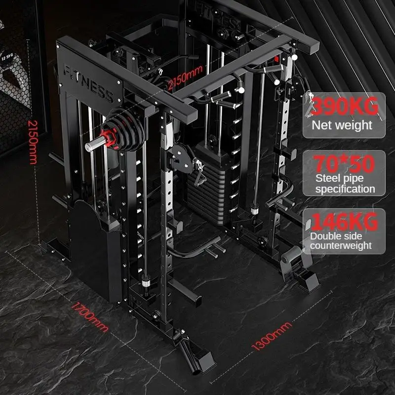 Smith Machine Cable Crossover - Versatile Home Gym Equipment