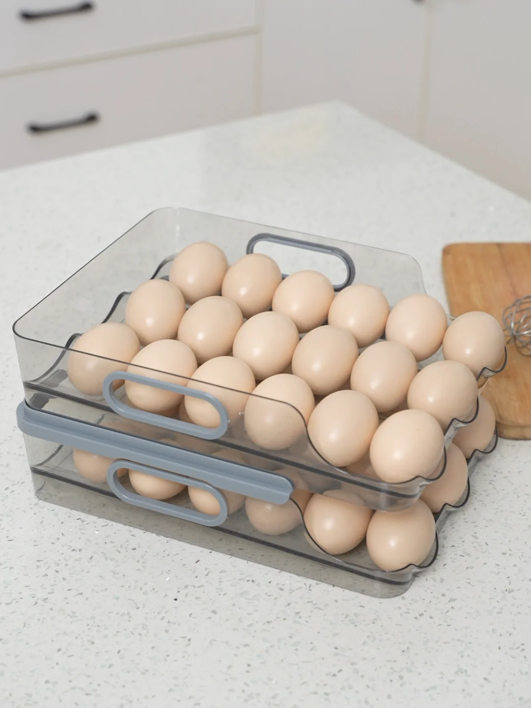 Plastic Automatically Drop Refrigerator Egg Storage Box Clear Food ...