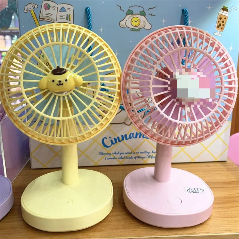 Linda Toy New 2024 Kuromi Cinnamoroll Three-speed Adjustable Fan Small ...