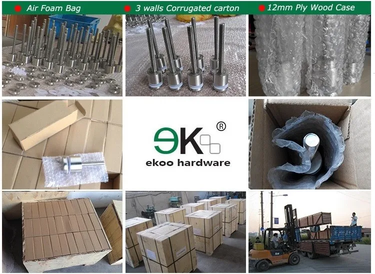 Ekoo Stainless Steel Twins Double Glass Standoffs Plate For Side Mount ...