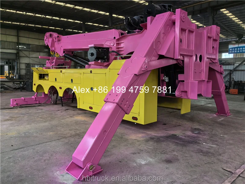 75 Tons 100 Tons 4 to 7 Winches Rotator Heavy Duty Wrecker Body