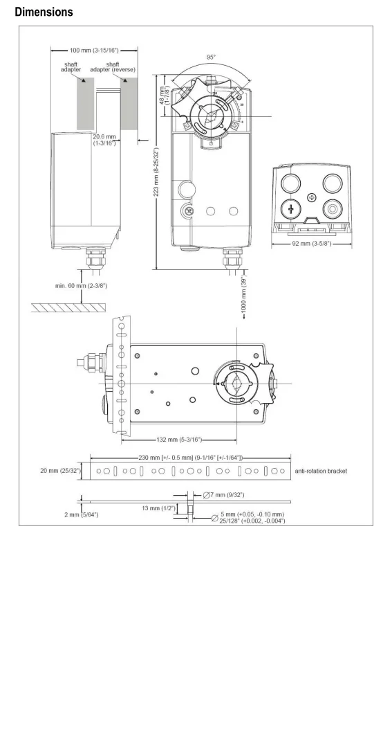 Honeywell Damper Actuator CN7220A2007/CN7234A2008 - 20NM/34NM AC/DC24V