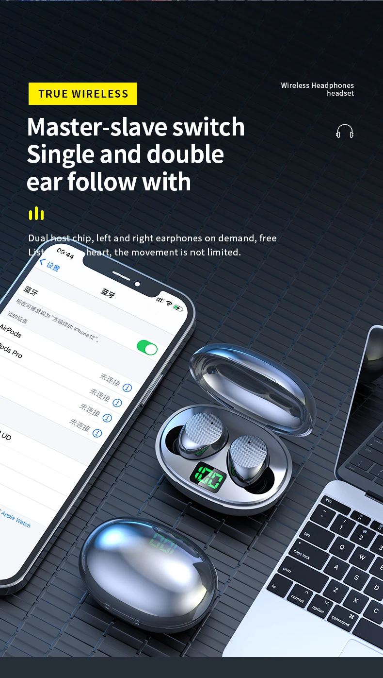 Wholesale TWS K20 Wireless Earbuds - Noise Cancelling in-Ear Headphones