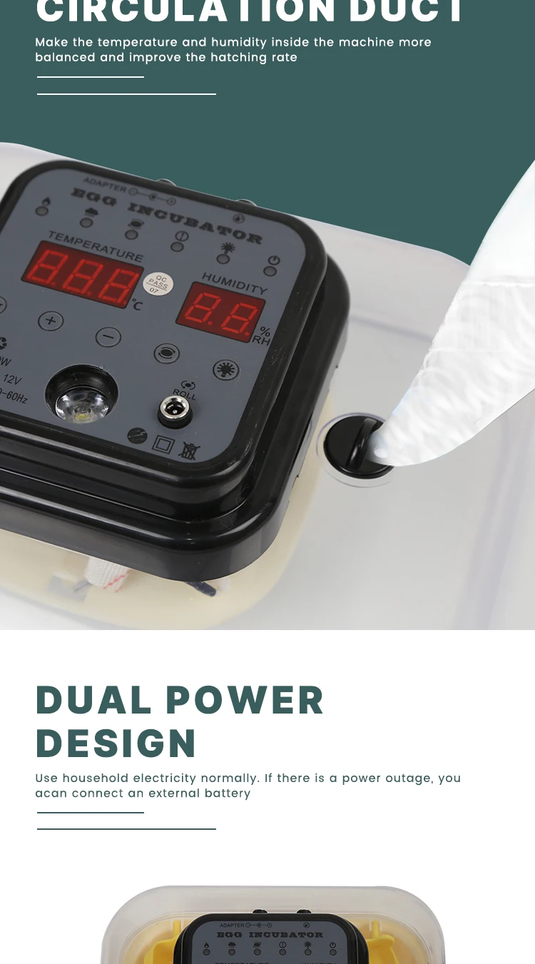 Livestock Mini Incubator High Hatching Rate Ac And Dc For Using For Egg ...