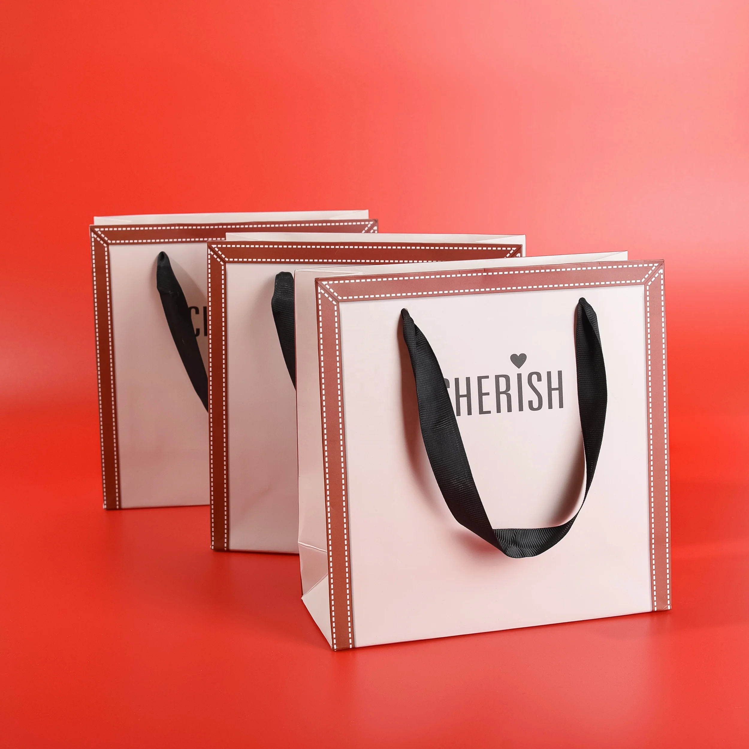 Custom Printed Logo Recyclable Takeaway Fast Food Paper Bag