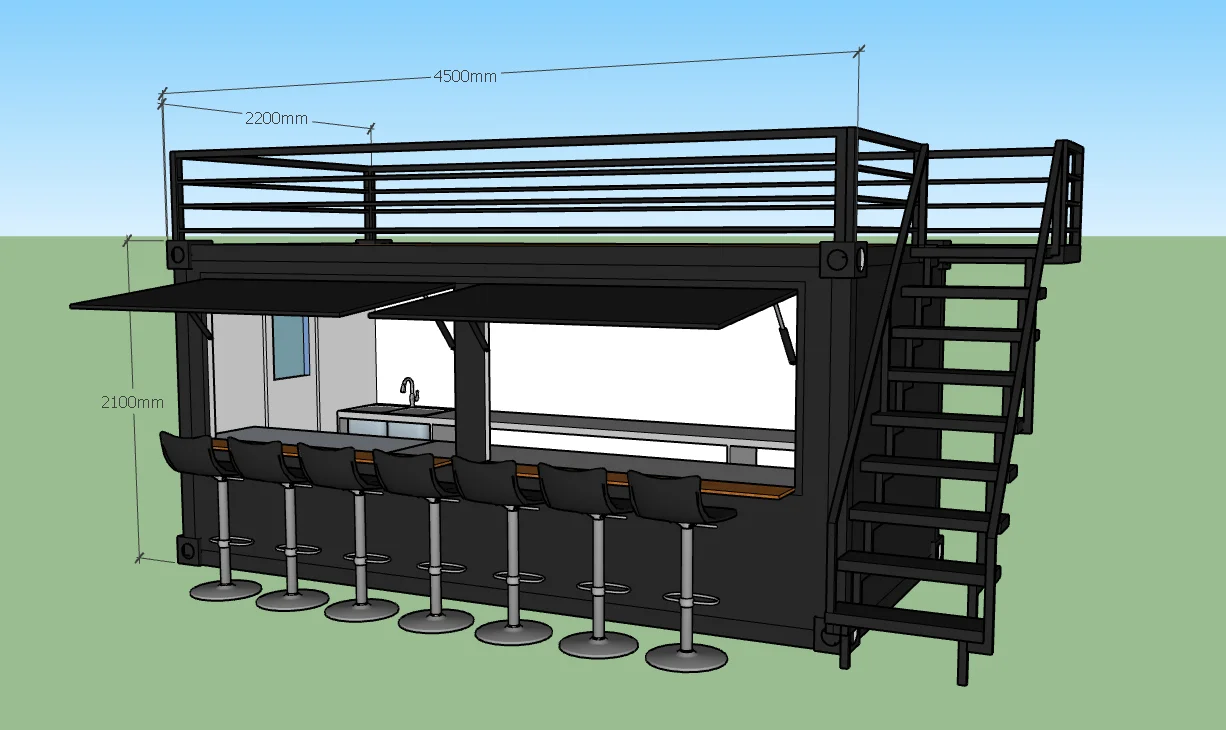 Modern Mobile Container Fast Food Kiosk - Best Price