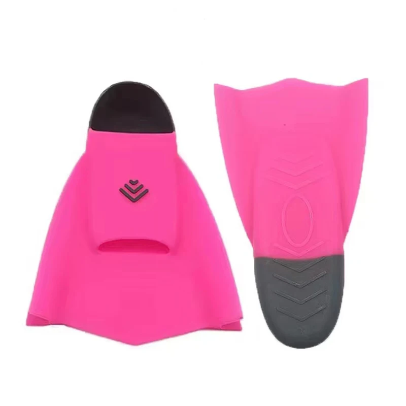 Floating Silicon Swimming Flippers Fins Short Blade Wide Size Pool ...