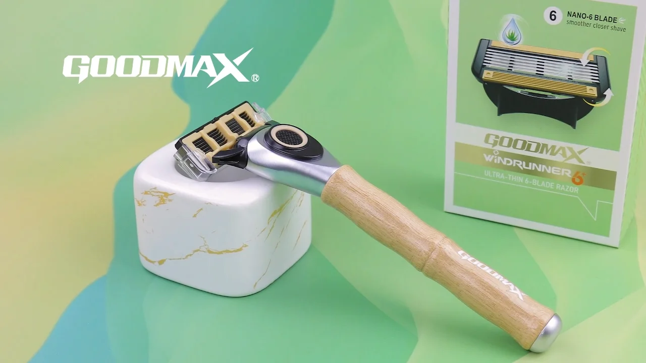 Eco-friendly Razor Six Blade Bamboo Shaving Razor For Men Hair - Buy ...