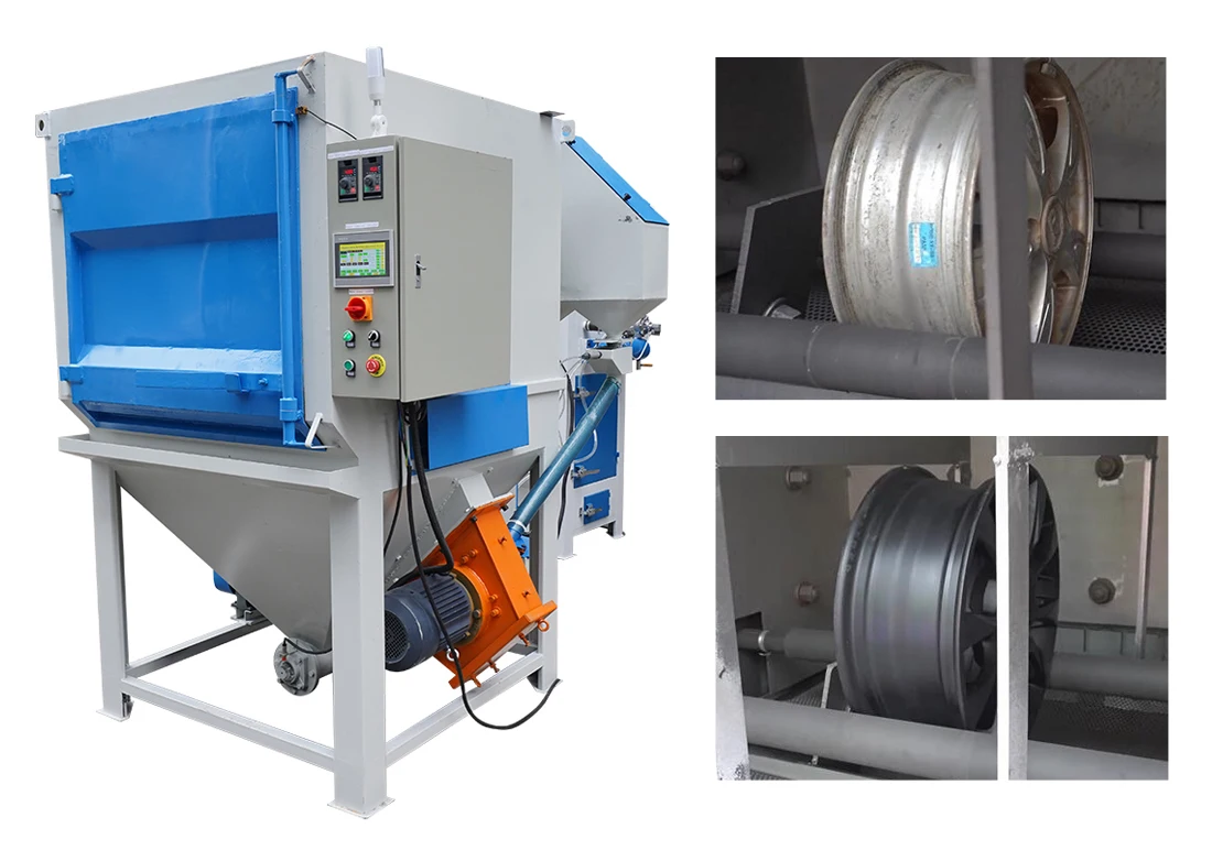 Airless Steel Shot Blaster Automatic Shot Blast Machine for Alloy Wheel ...