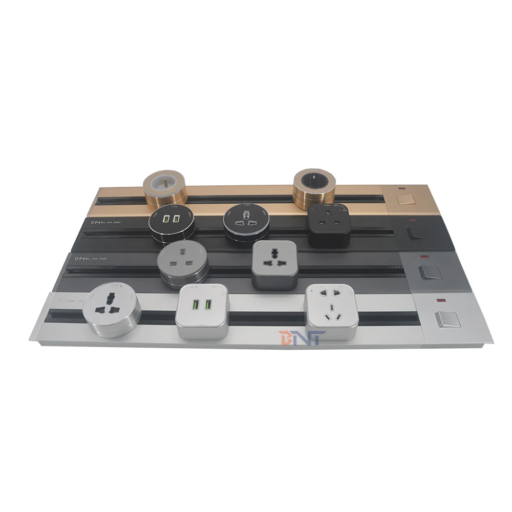Sliding Hidden Intabletop Power Desk Track Electric Socket With ...
