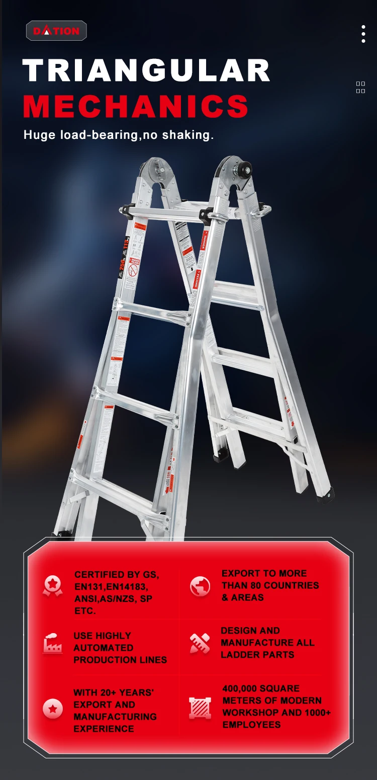 Hot Sale 5 Ladders In 1 Multi Functional Aluminum Folding Step Ladder ...
