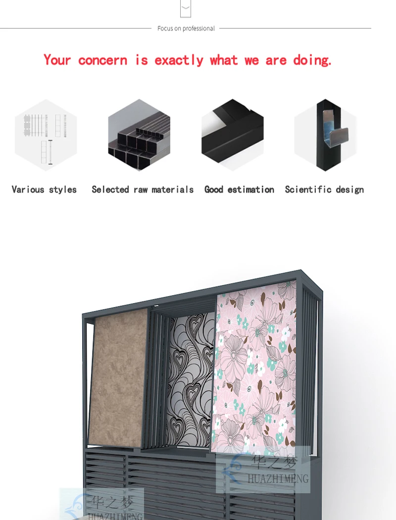 Wholesale Push Pull Wallpaper Display Stand Sliding Wall Paper Display ...