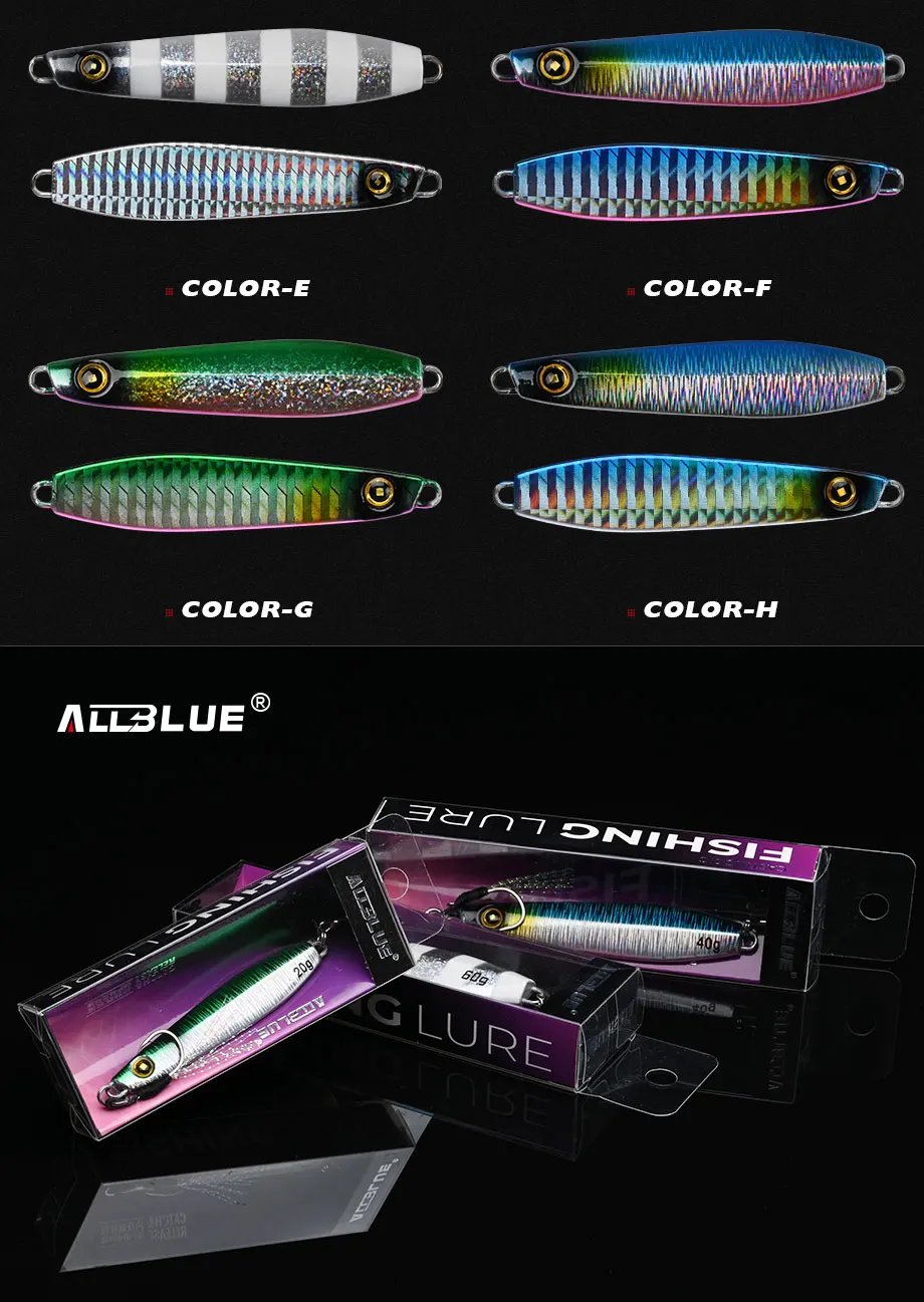 Allblue 20g Kaido Slim Seawater Long Casting Fishing Jigging Lure - Buy Fishing Jig,Metal Jig ...