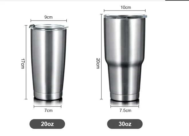Custom Yety Tumbler 20oz Powder Coated Stainless Steel Tumbler 30oz ...