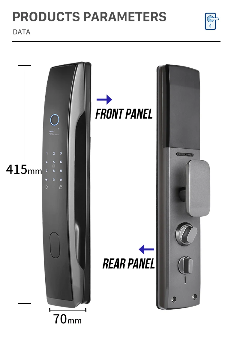 Tuya Smart Door Lock Digital Biometric Rfid Fingerprint Outdoor Pull ...