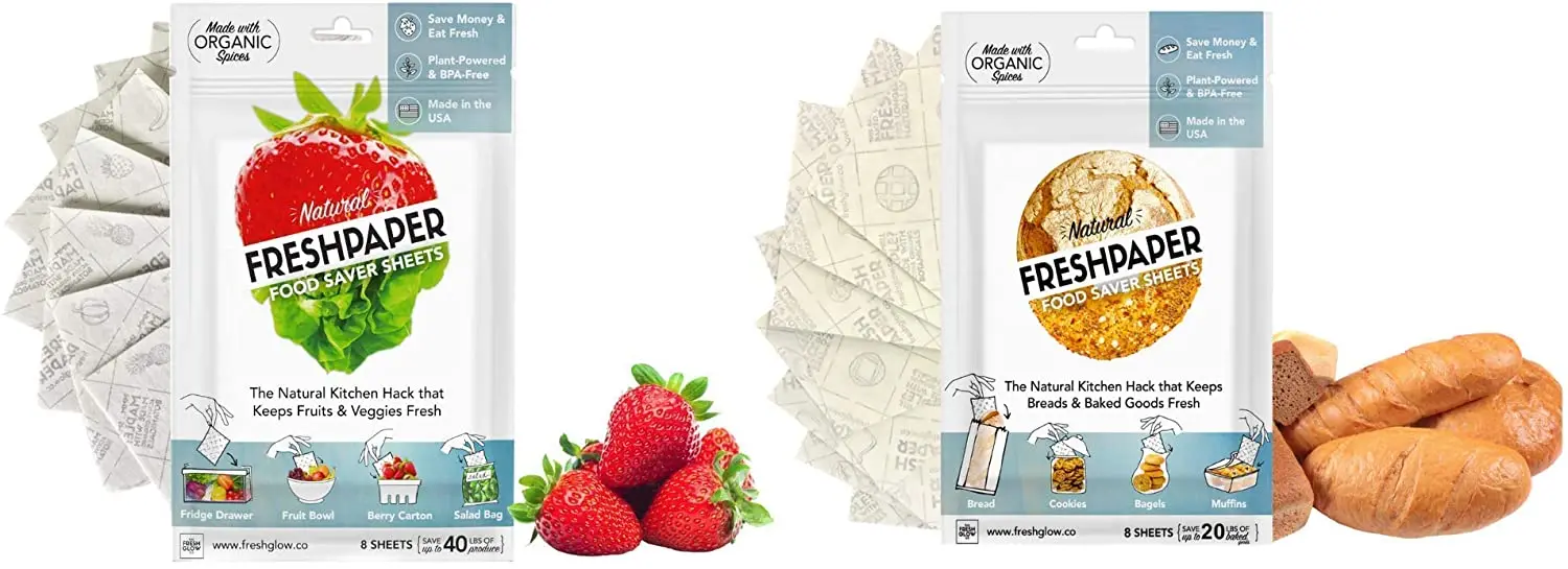 FRESHPAPER Food Saver Sheets for Bread - Keep Baked Goods Fresh with ...